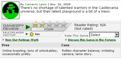 악마성 저지먼트 Gamespy 리뷰 (쓰나미...) | NS 정보