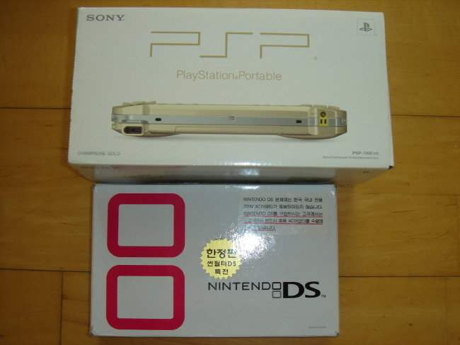 PSP 본격 NDS vs PSP 비교본체 박스 카트리지 UMD 등