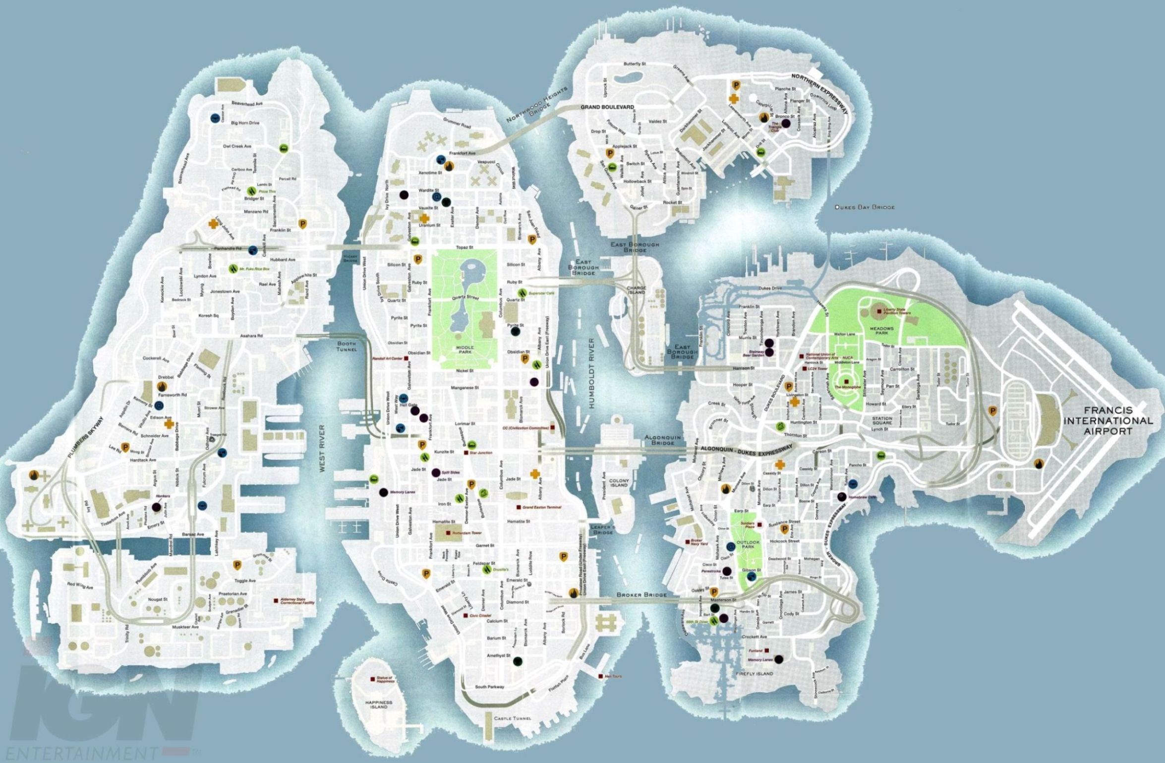 Gta 4 지도 위치 GTA 4 Map & Locations Guide: Liberty City